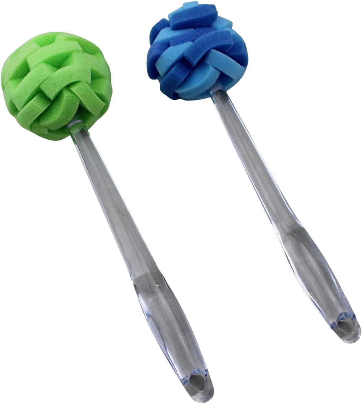 2 Pack Soft Touch Sponge Puff Dish Brush 11.5" Glassware & Bottle ...