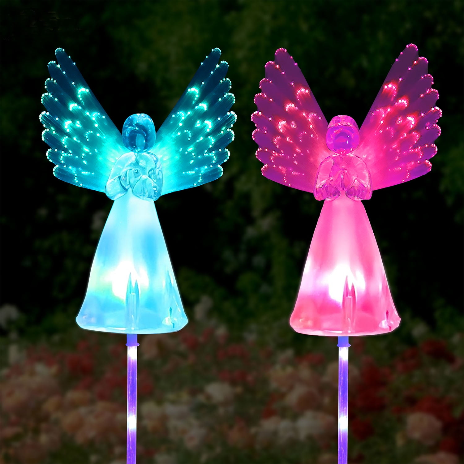 Biiend Color Changing Solar Powered Angel Lights - Walmart.com