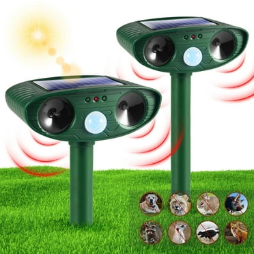 Animal Repellent Outdoor, Ultrasonic Outdoor Solar Powered Squirrels ...