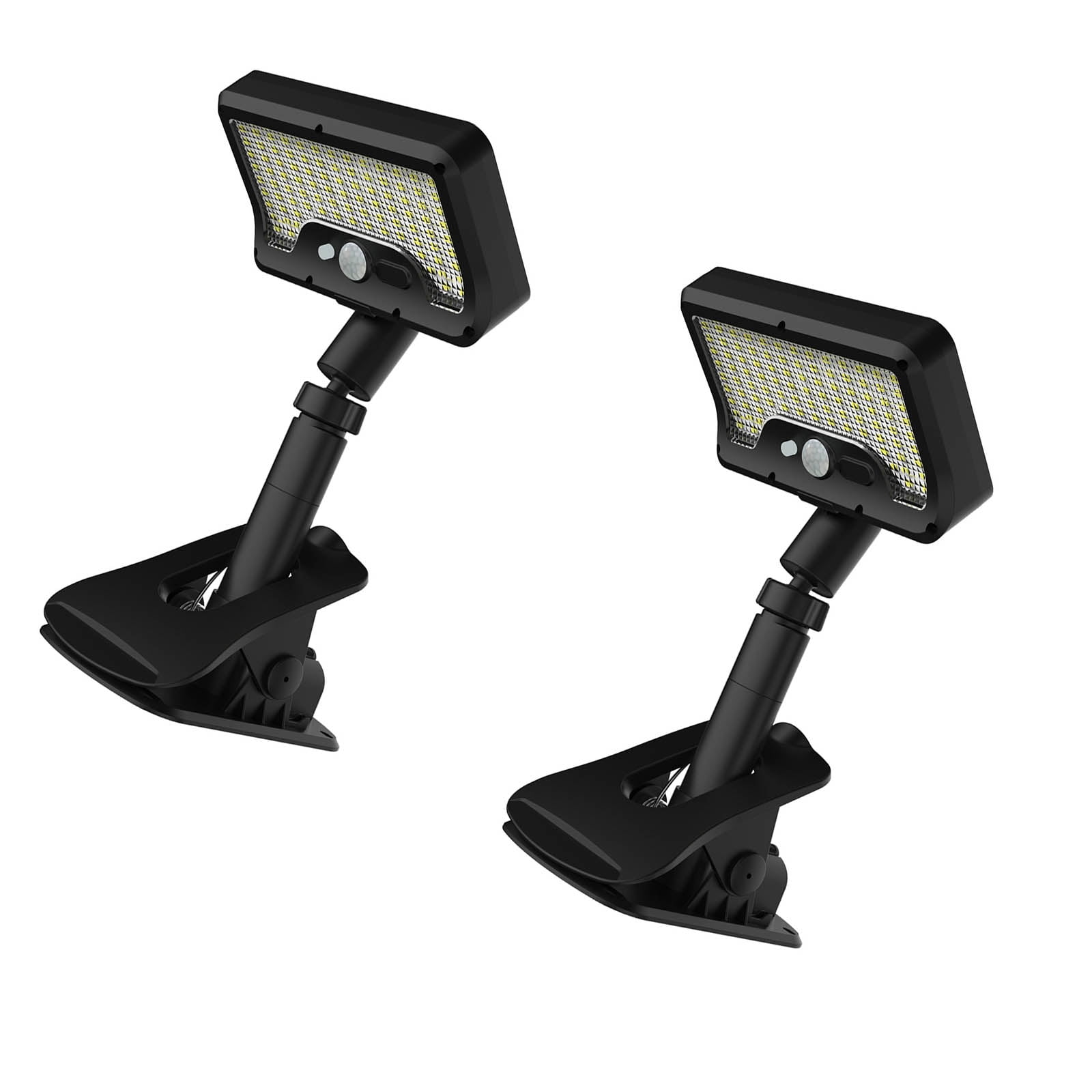 2 Pack Solar Clamp Lights Outdoor Waterproof 3 Color Modes Rechargeable ...