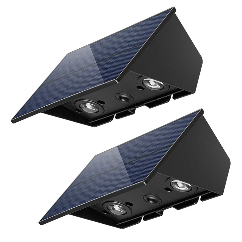 2-Pack Solar Garden Wall Lights: Waterproof Up & Down LED Outdoor ...