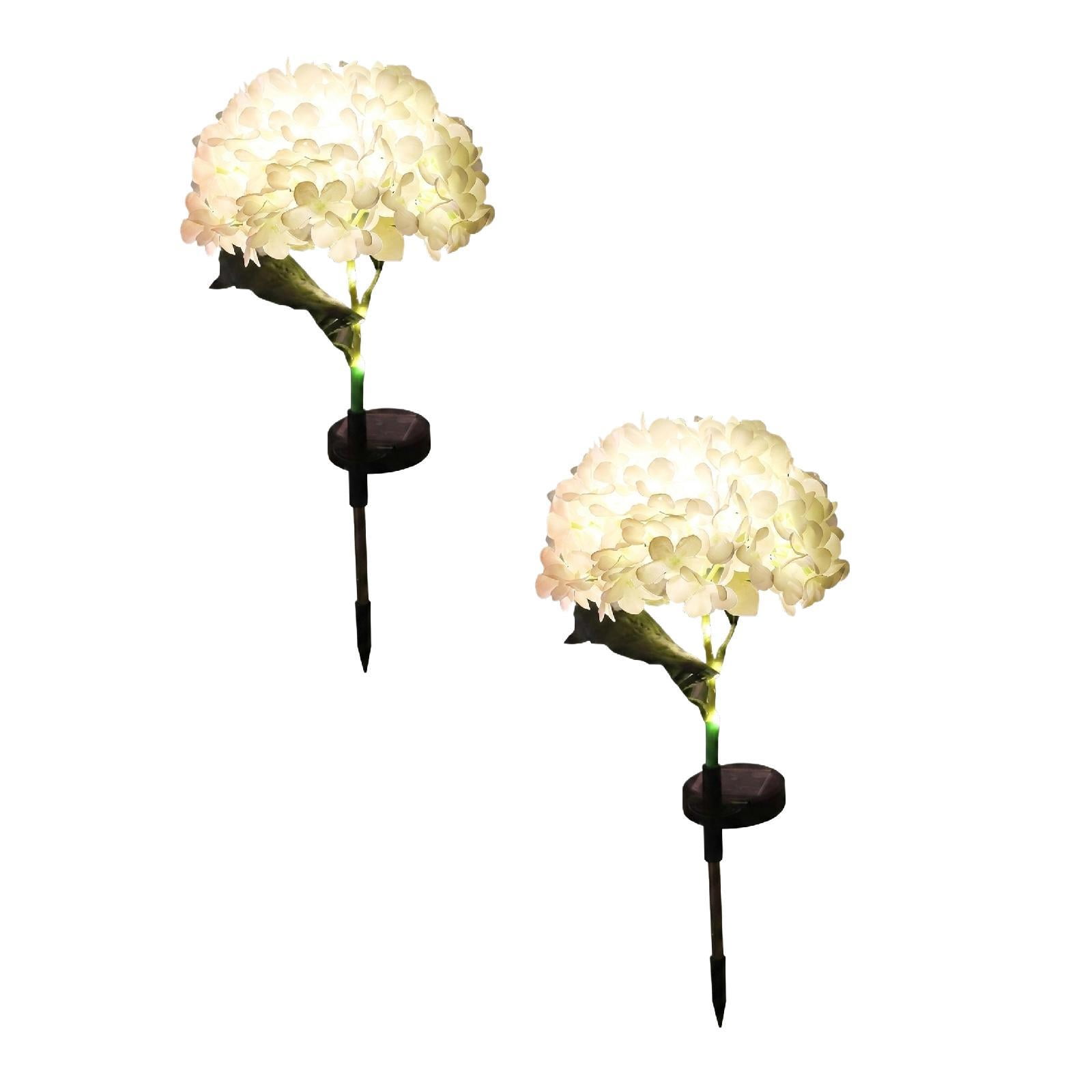 2 Pack Solar Hydrangea Garden Lights, 27.6 Inch LED Decorative Garden ...