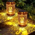 2 Pack Solar Lanterns Outdoor Waterproof Garden Decor, Gifts for ...