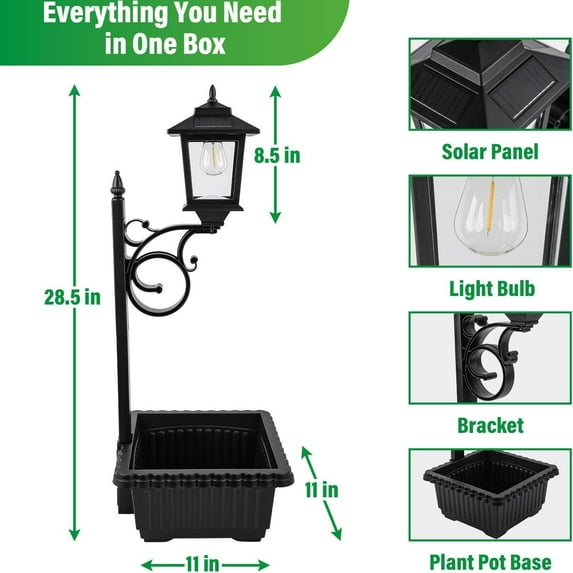 2-Pack Solar Light Set with Multi-Mount Options - Includes Posts ...