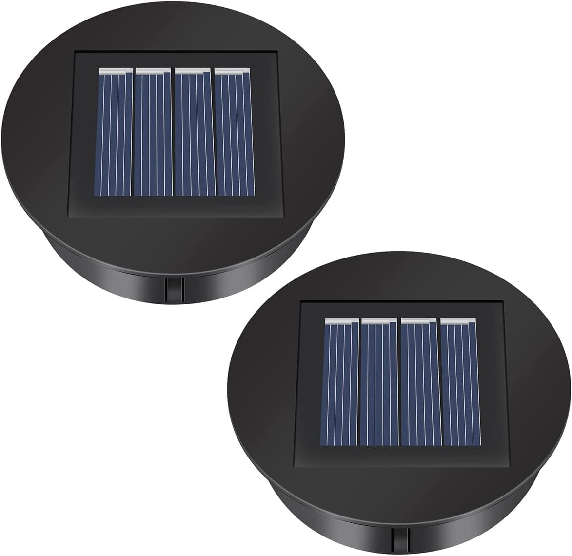 2 Pack Solar Lights Replacement Top - 10 lumens LED Solar Panel Lantern ...