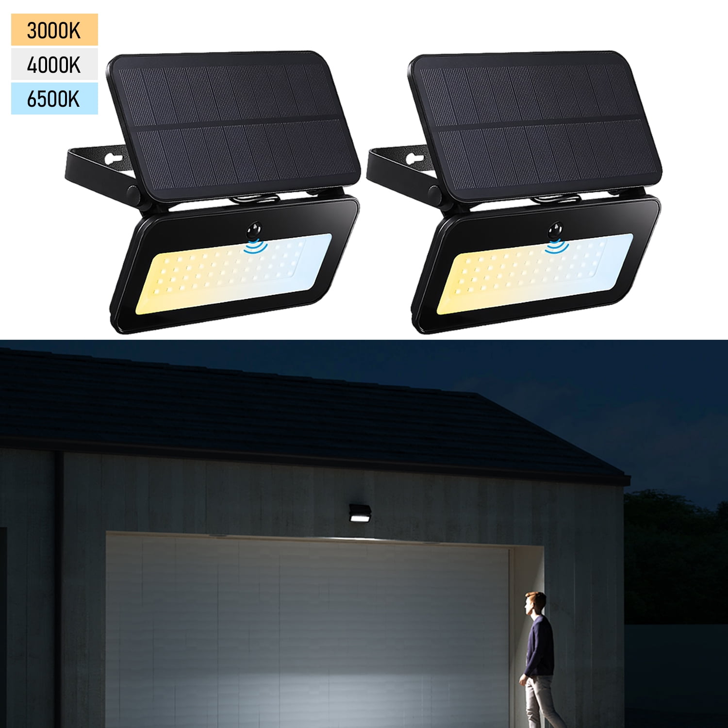Panel Replacement 150 LED Triple Head Solar Motion Light - Sunforce ...