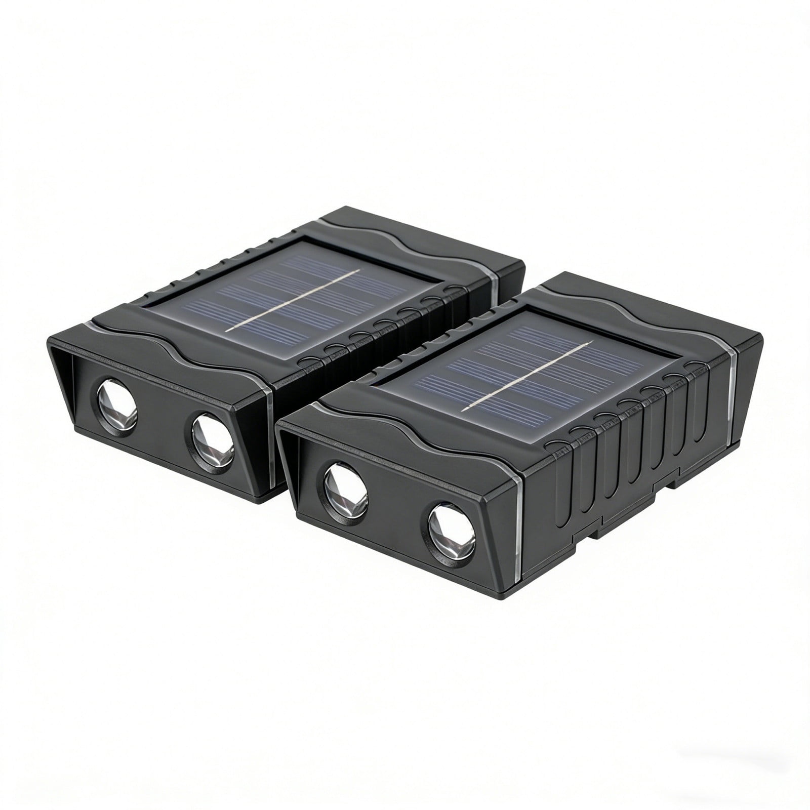 2-Pack Solar Outdoor Wall Sconce Lights with Up and Down LED Lighting ...