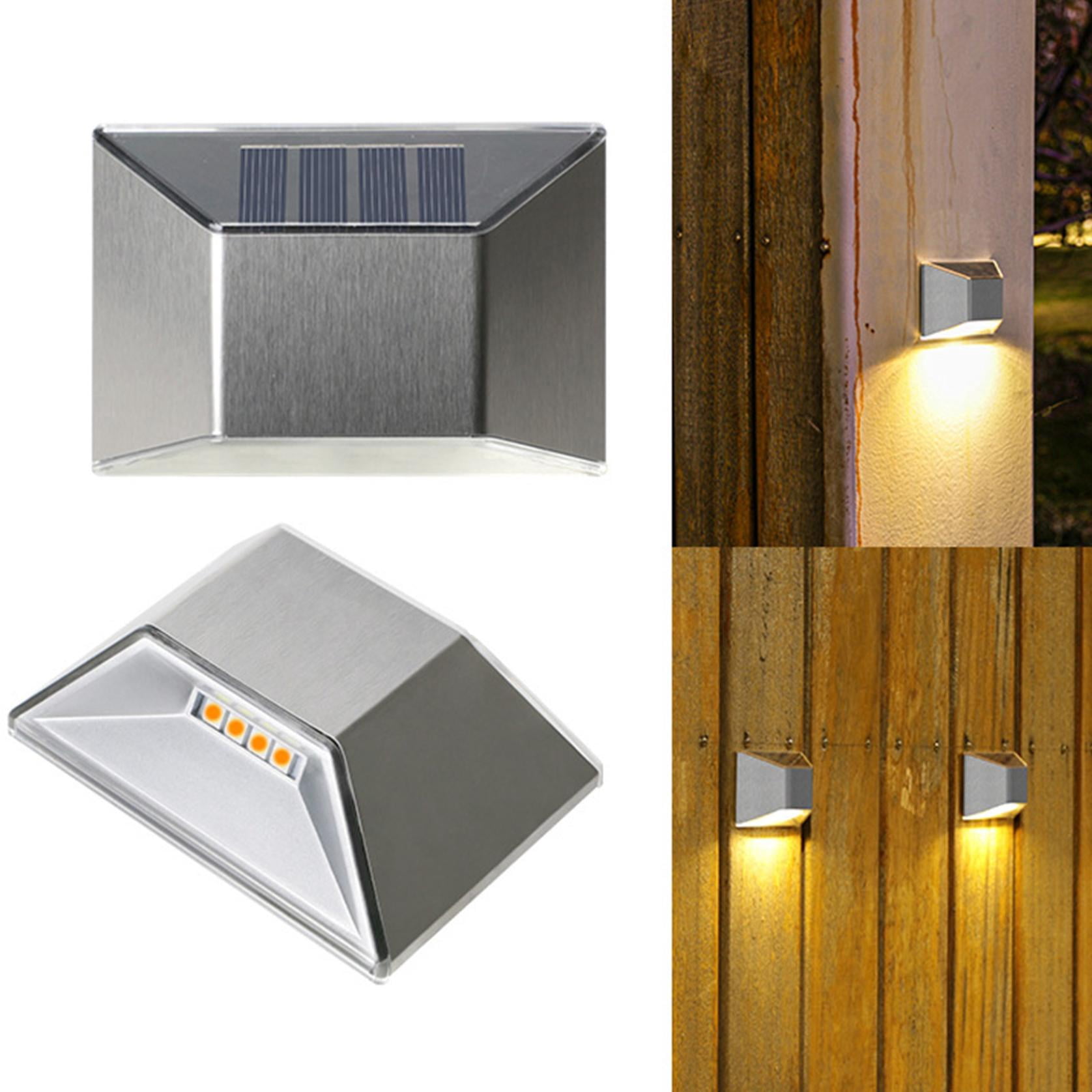 2-Pack Solar Stair Lights - Durable Plastic Outdoor Illumination for ...