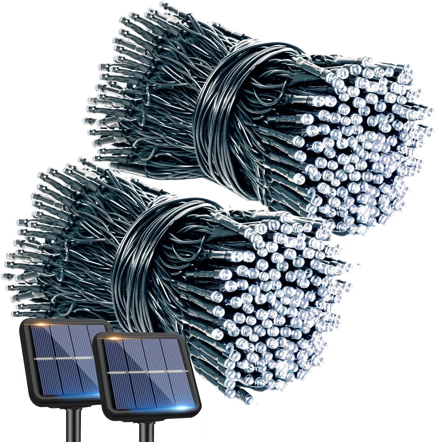 2 Pack Solar String Lights Outdoor, Extra Long 240LED 78Ft Solar ...