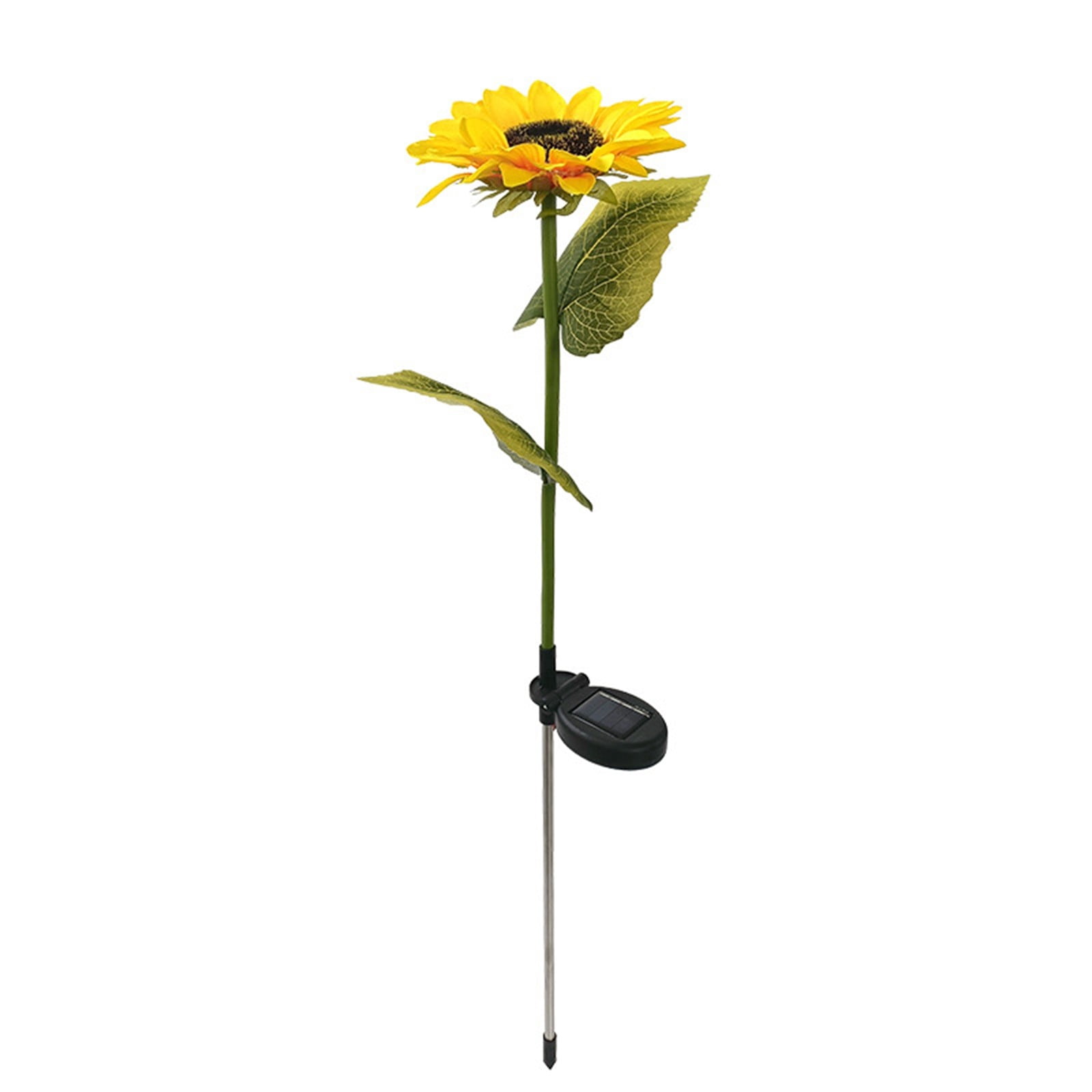 2-Pack Solar Sunflower Garden Stake Lights, 15.75" Realistic Decorative ...