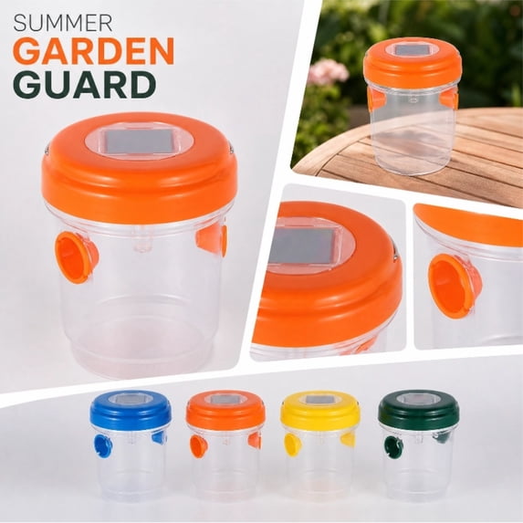 2-Pack Solar Wasp Traps Outdoor Hanging, Reusable Bee Trap for ...