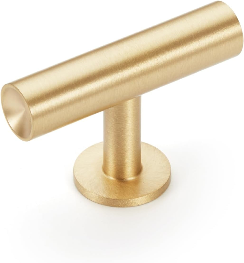 2-Pack Solid Brass Cabinet Pulls, Gold Kitchen Cabinet Handles, Gold Dresser Drawer Pulls ...