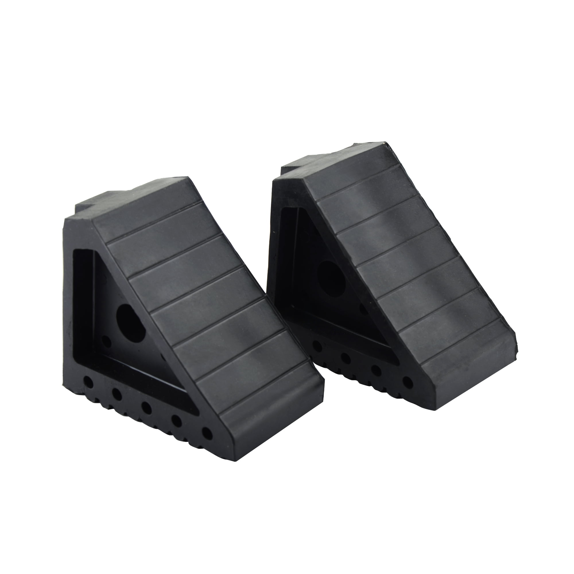 2 Pack Solid Rubber Wheel Chocks - Walmart.com