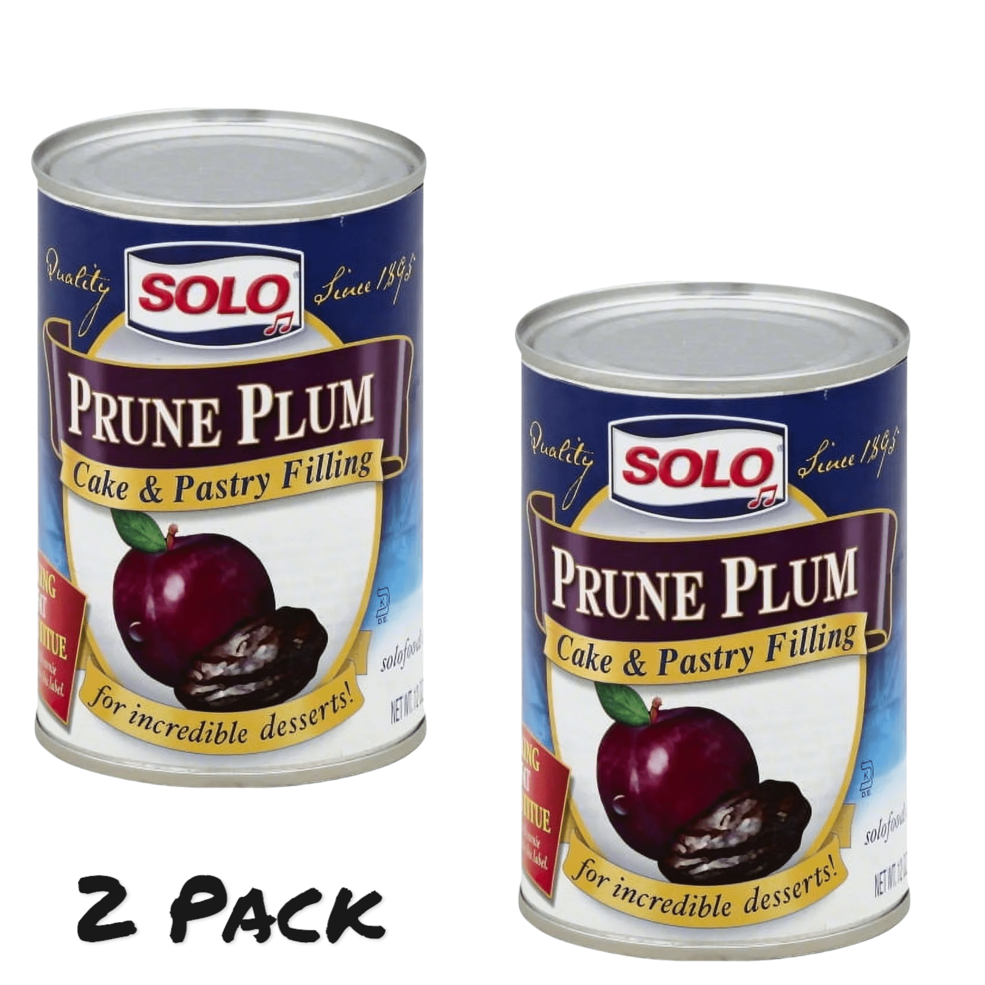 ( 2 Pack ) Solo Prune Plum Cake & Pastry Filling, 12 oz - Walmart.com