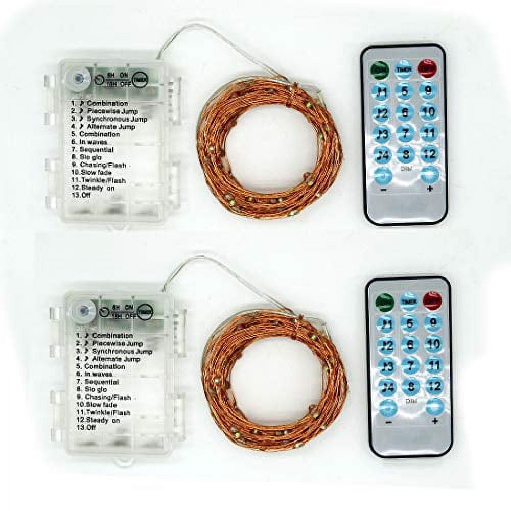 2 Pack Sound Activated Music String Lights,32.8ft 100LEDs 12 Modes ...