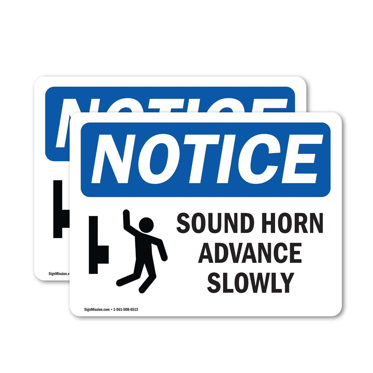 (2 Pack) Sound Horn Advance Slowly Sign - Walmart.com