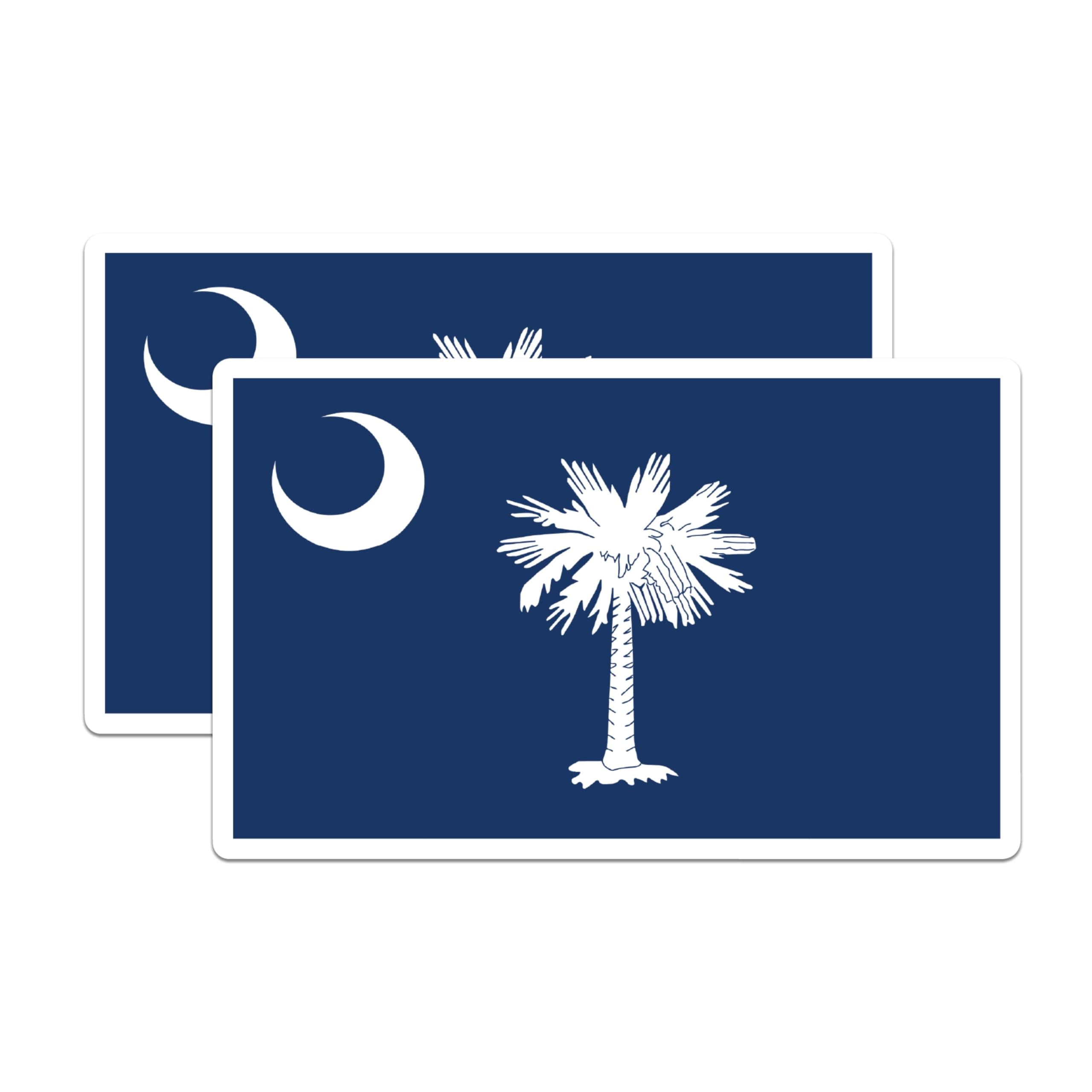 (2 Pack) South Carolina State Flag Stickers - SC State Flag Sticker ...