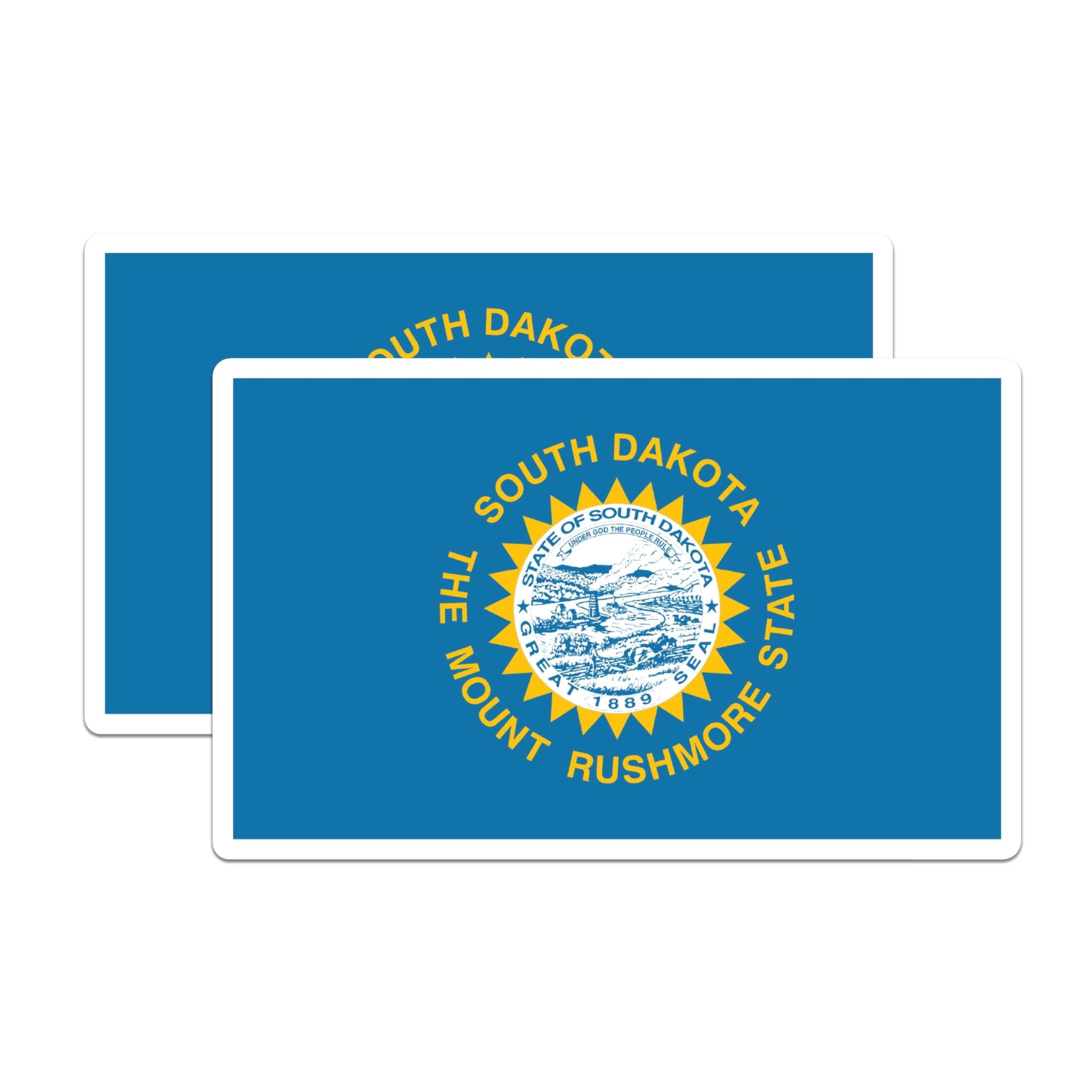 (2 Pack) South Dakota State Flag Stickers - SD State Flag Sticker ...