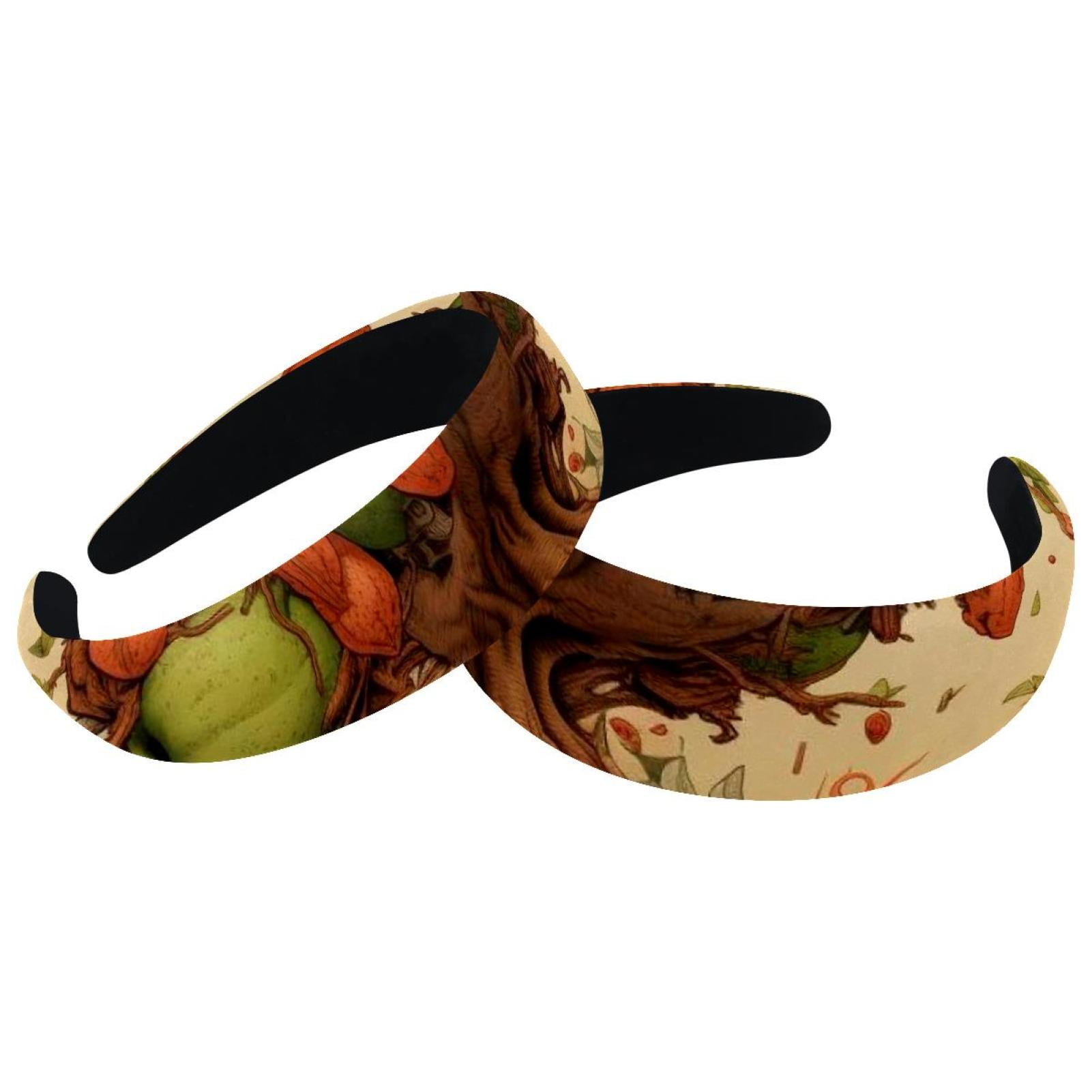 2 Pack Spa Headbands for Women Ladies- Puffy Makeup Headband Date Palms ...