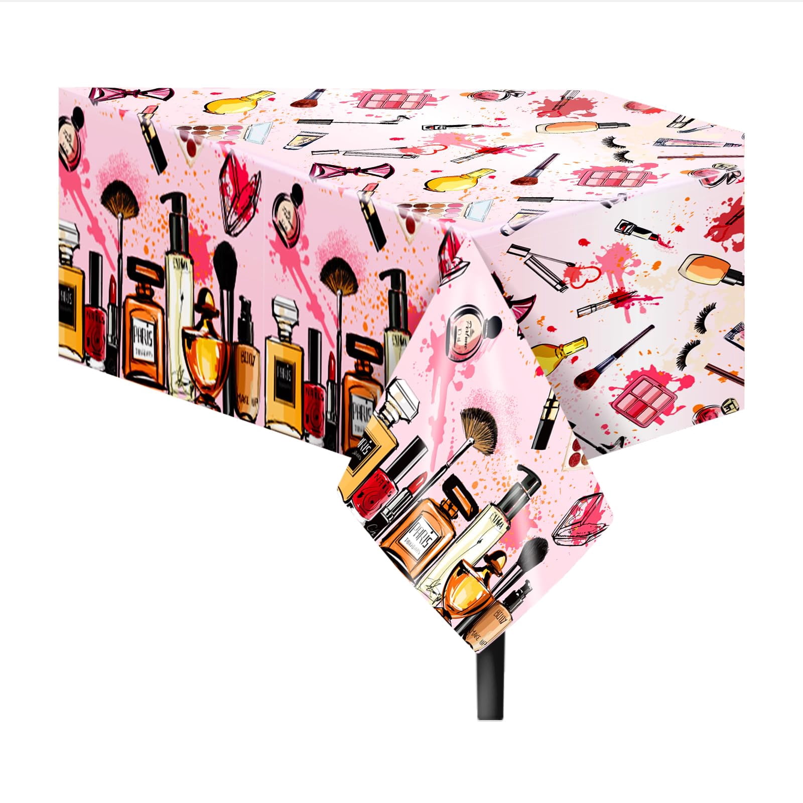 2 Pack SpaEGSC Makeup Party Tablecloths - Waterproof Pink Cosmetics ...
