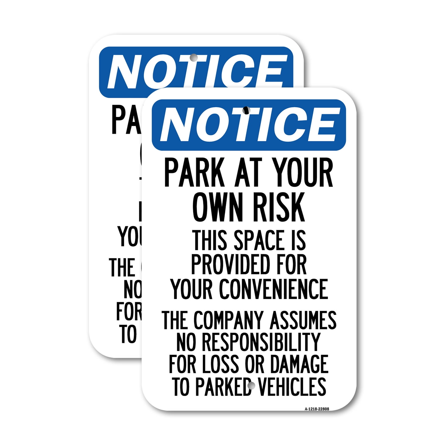 (2 Pack) This Space Is Provided for Your Convenience - the Company ...