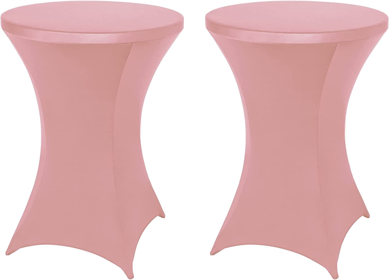 2 Pack Spandex Cocktail Table Covers Fitted Table Clothes, Elastic ...
