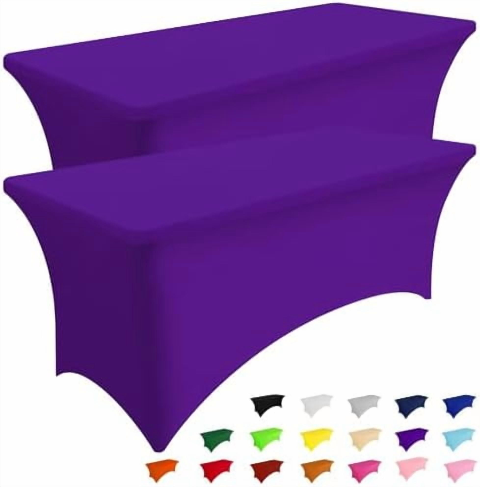 2 Pack Spandex Table Cloth 4FT, Elastic Fitted Stretch Tablecloths for ...