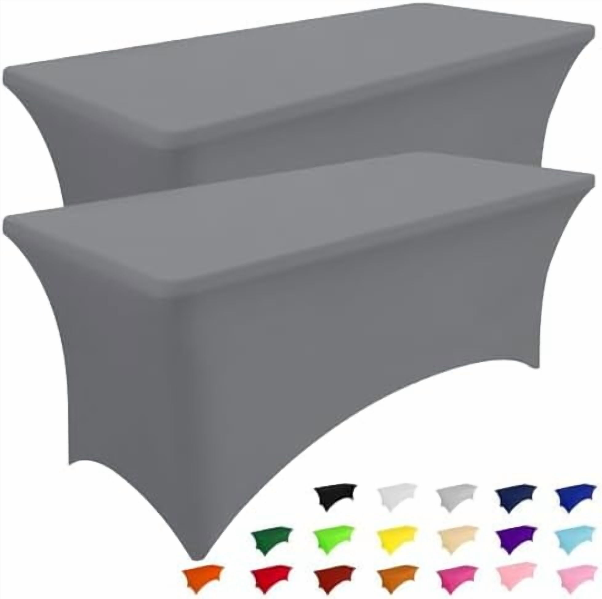 2 Pack Spandex Table Cloth 4FT, Elastic Fitted Stretch Tablecloths ...