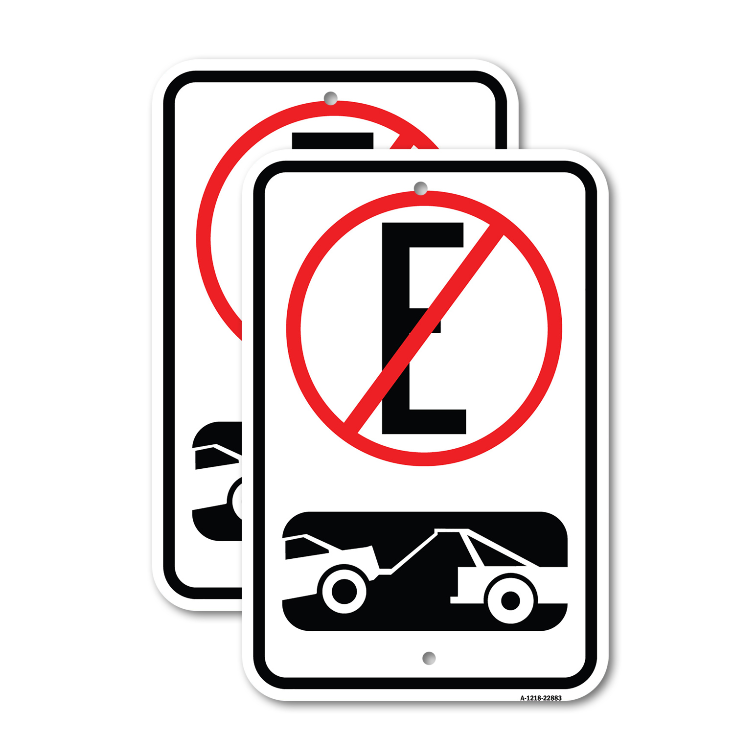 (2 Pack) Spanish Parking Control Sign No Estacionar (No Parking) (With ...