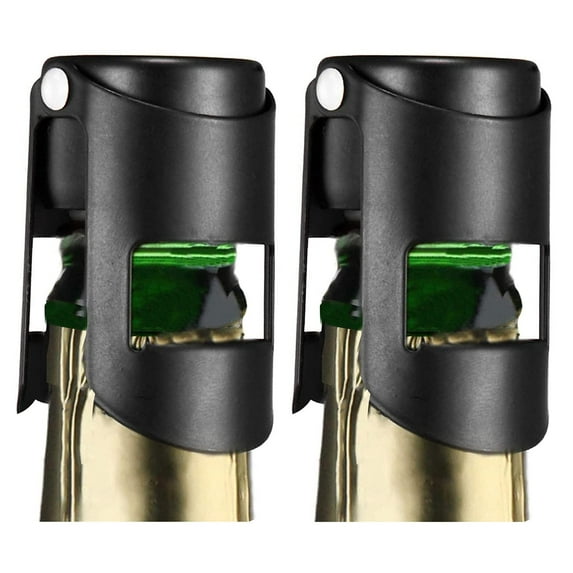 2 Pack Sparkling Wine Stoppers, Stainless Steel Champagne Sealer with ...