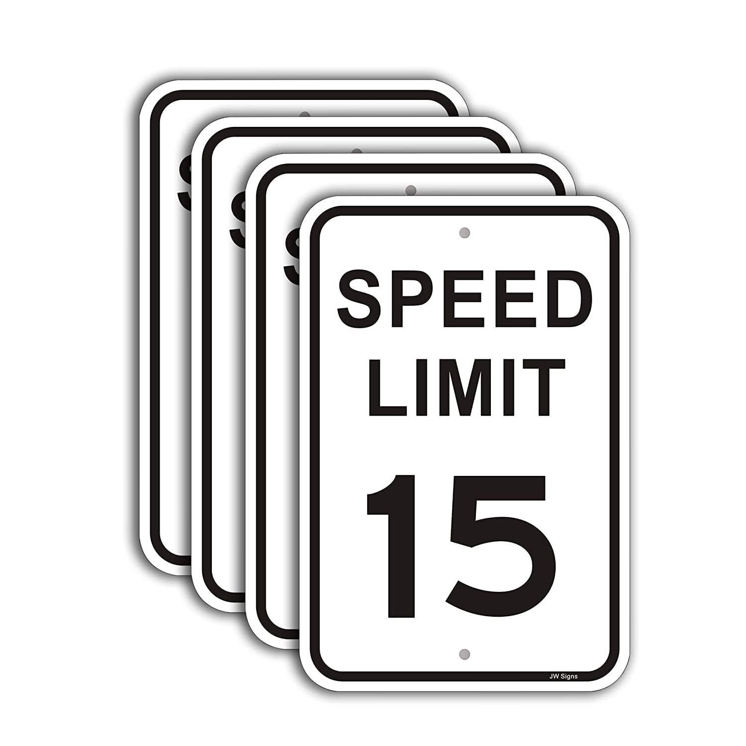 2-Pack Speed Limit 10 MPH Sign Slow Down Traffic Sign 12"x16" Rust Free ...