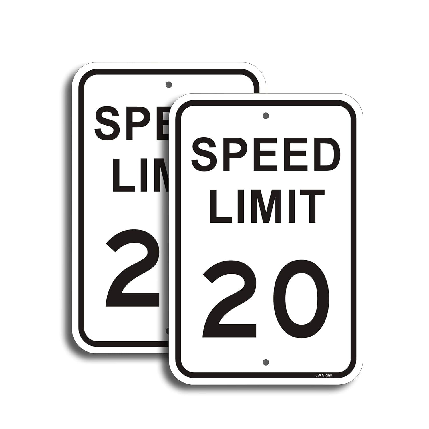 2-Pack Speed Limit 10 MPH Sign Slow Down Traffic Sign 12"x16" Rust Free ...