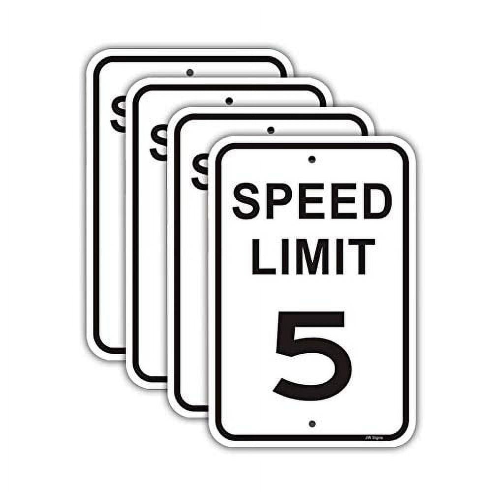 2-Pack Speed Limit 10 MPH Sign Slow Down Traffic Sign 12"x16" Rust Free ...
