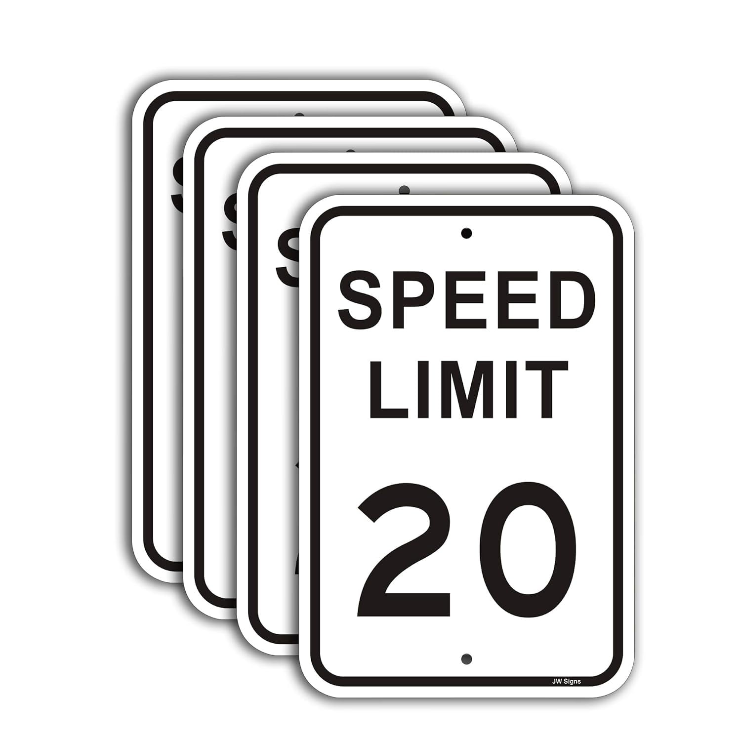 2-Pack Speed Limit 10 MPH Sign Slow Down Traffic Sign 12"x16" Rust Free ...