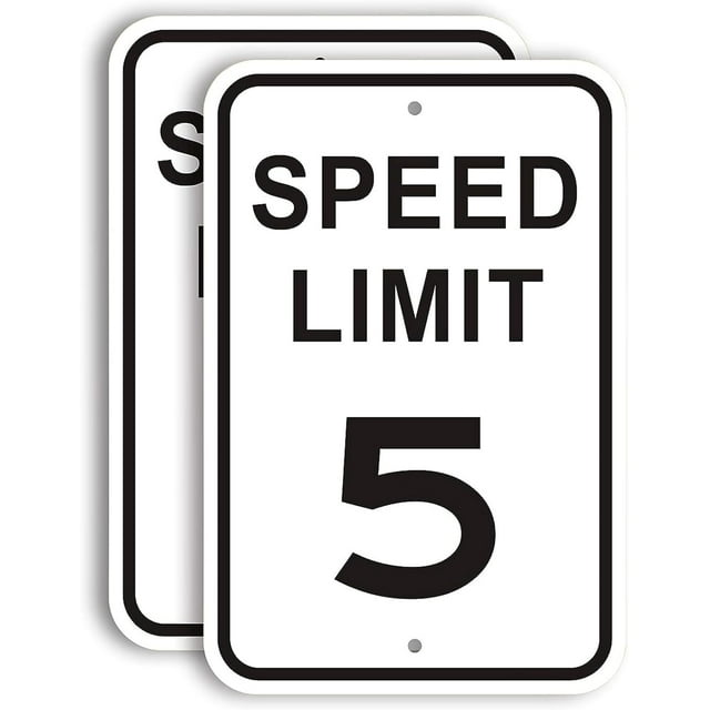 2 Pack Speed Limit 10 MPH Signs - 12"x18"Slow Down Traffic Sign - UV ...