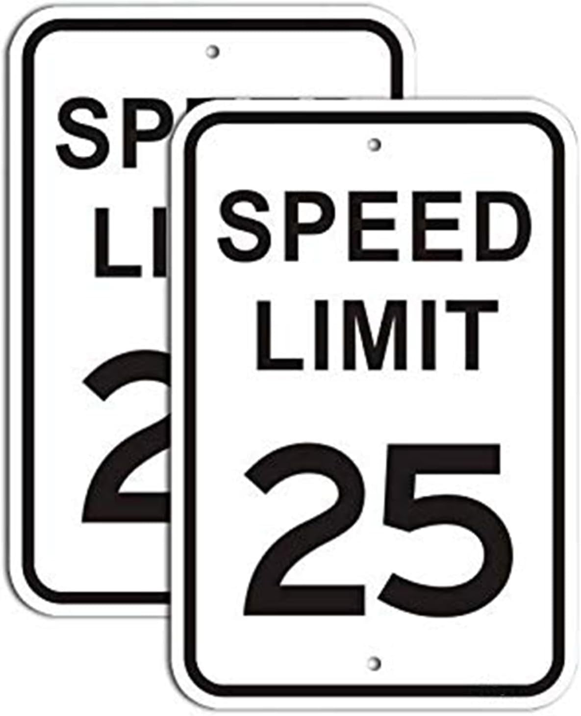 2 Pack Speed Limit 10 MPH Signs - 12"x18"Slow Down Traffic Sign - UV ...