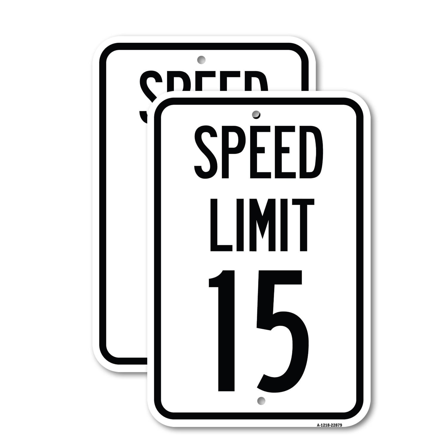 (2 Pack) Speed Limit 15 Mph | 12" X 18" Heavy-Gauge Aluminum Sign ...
