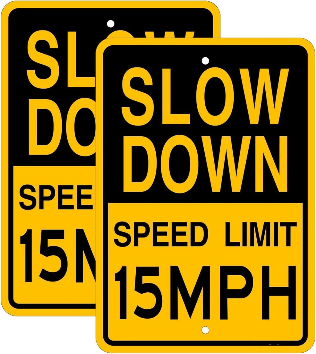 (2 Pack) Speed Limit 20 MPH Sign-12"x18"Slow Down Traffic Sign - UV ...