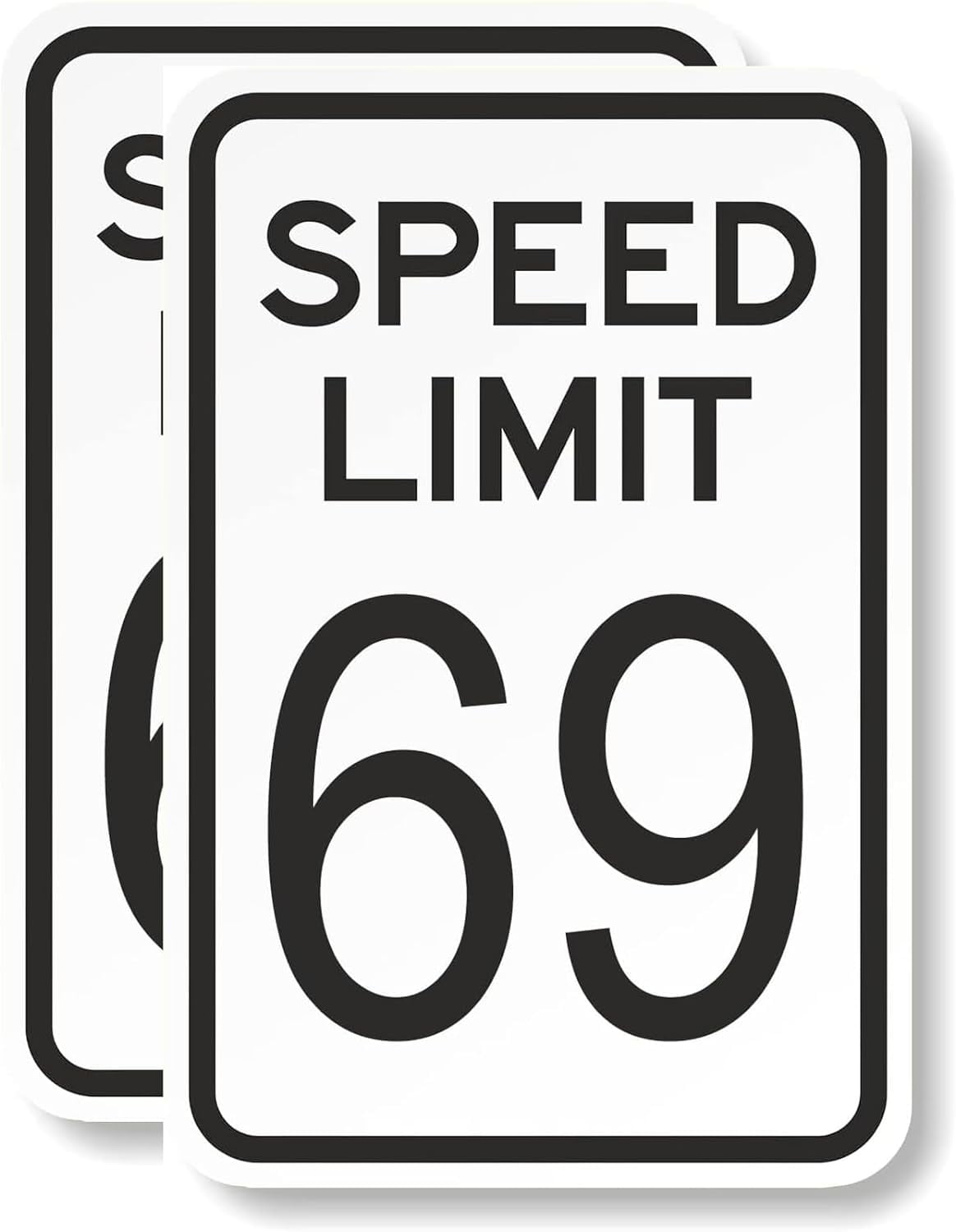 2 Pack Speed Limit 5 MPH Signs - 12"x18"Slow Down Traffic Sign - UV ...