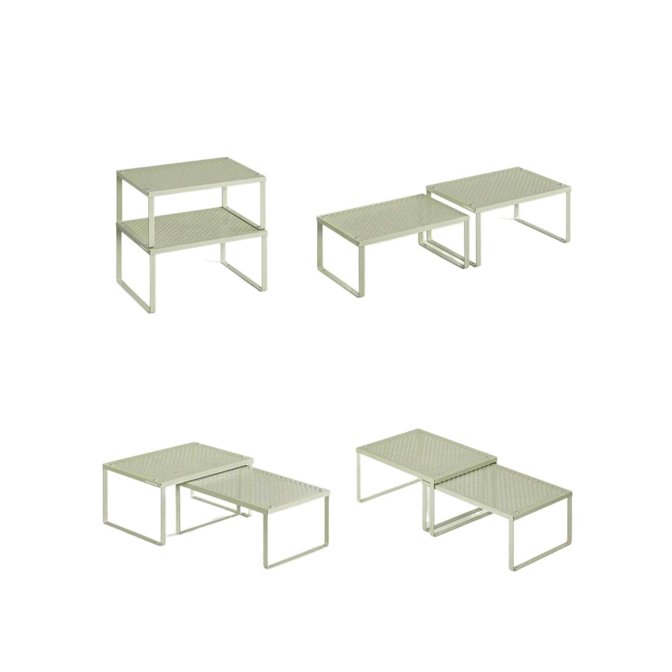 2 Pack Spice Rack, Cabinet Shelf Organizers, Shelf Organizer ...