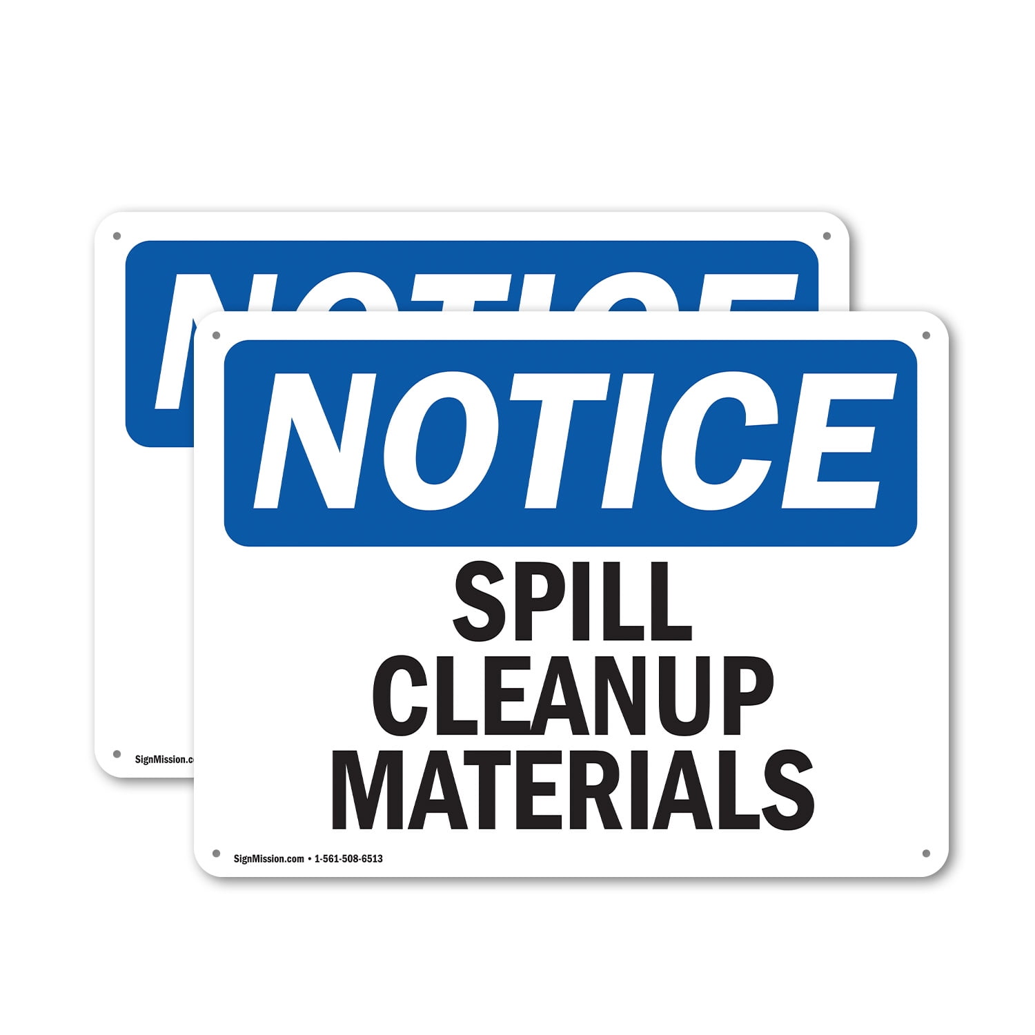 (2 Pack) Spill Cleanup Materials OSHA Notice Sign 24 Inch X 18 Inch ...