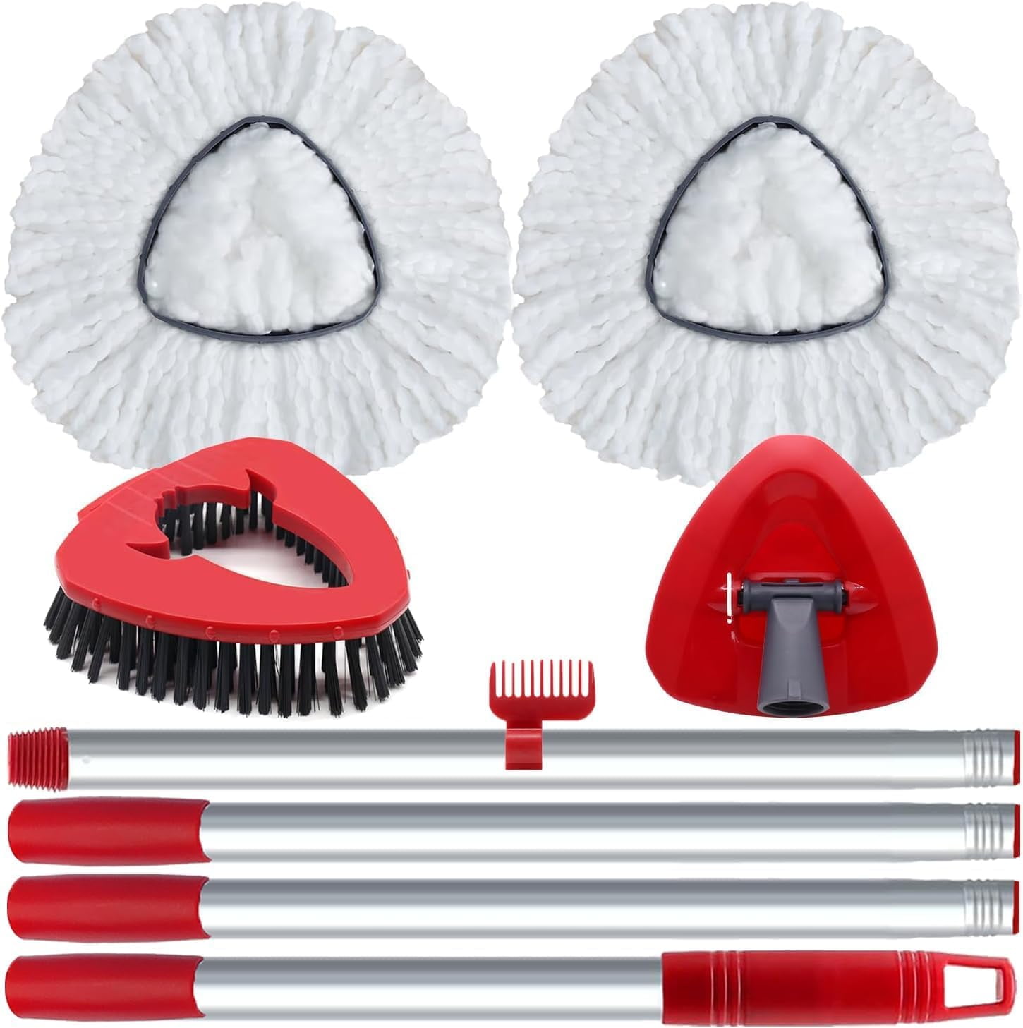 2 Pack Spin Mop Heads Replacement Compatible with O Cedar EasyWring ...