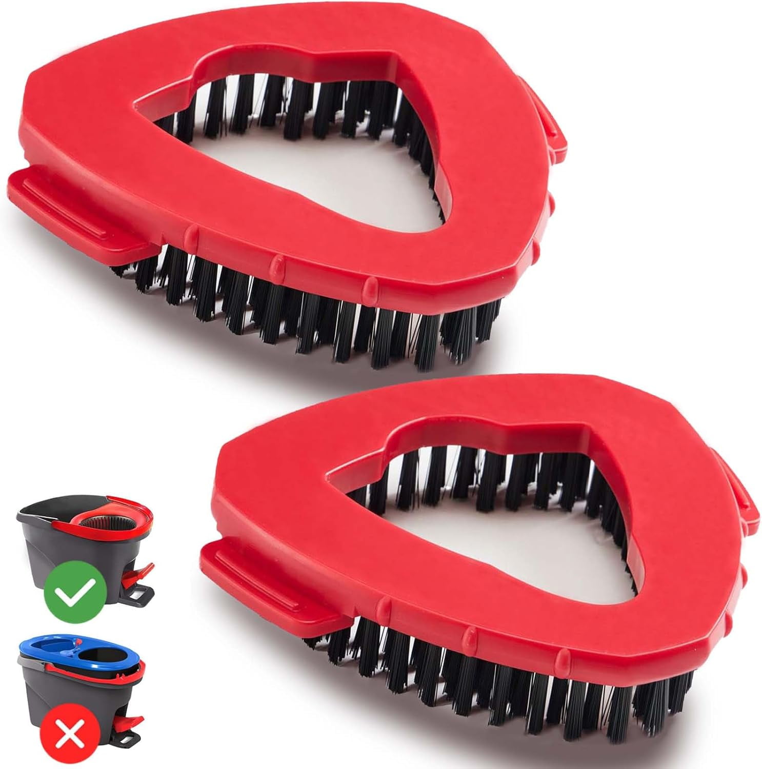 2 Pack Spin Mop Replace Head Base Scrub Brush Mop Head Compatible with ...