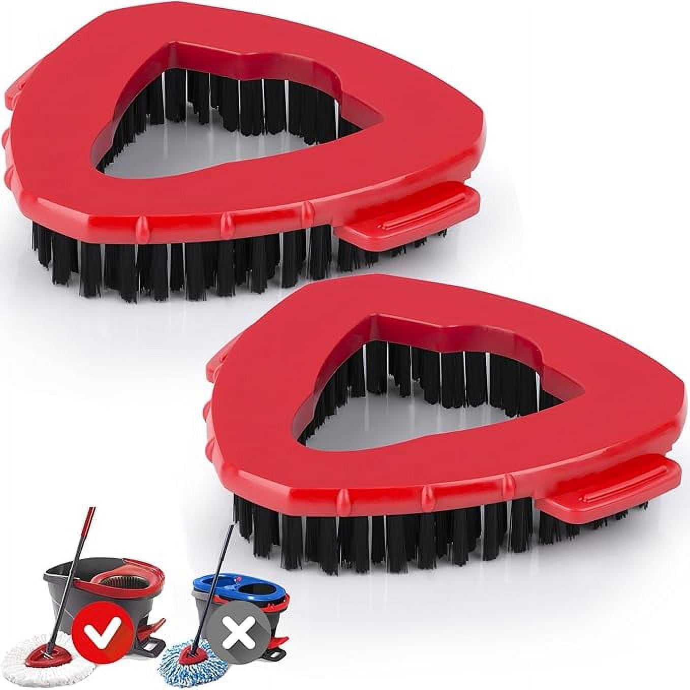 2-Pack Spin Mop Scrub Brush Head compatible white O Ceda EasyWring 1 ...