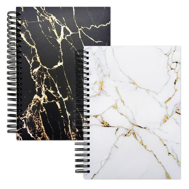 2 Pack Writing Spiral Notebook, Marble Design Journal, College Ruled ...