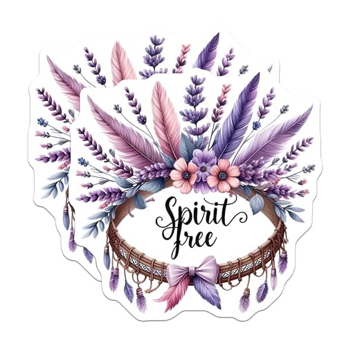 (2 Pack) Spirit Free Magnets Magnets - Decorative Feather Art - Floral ...