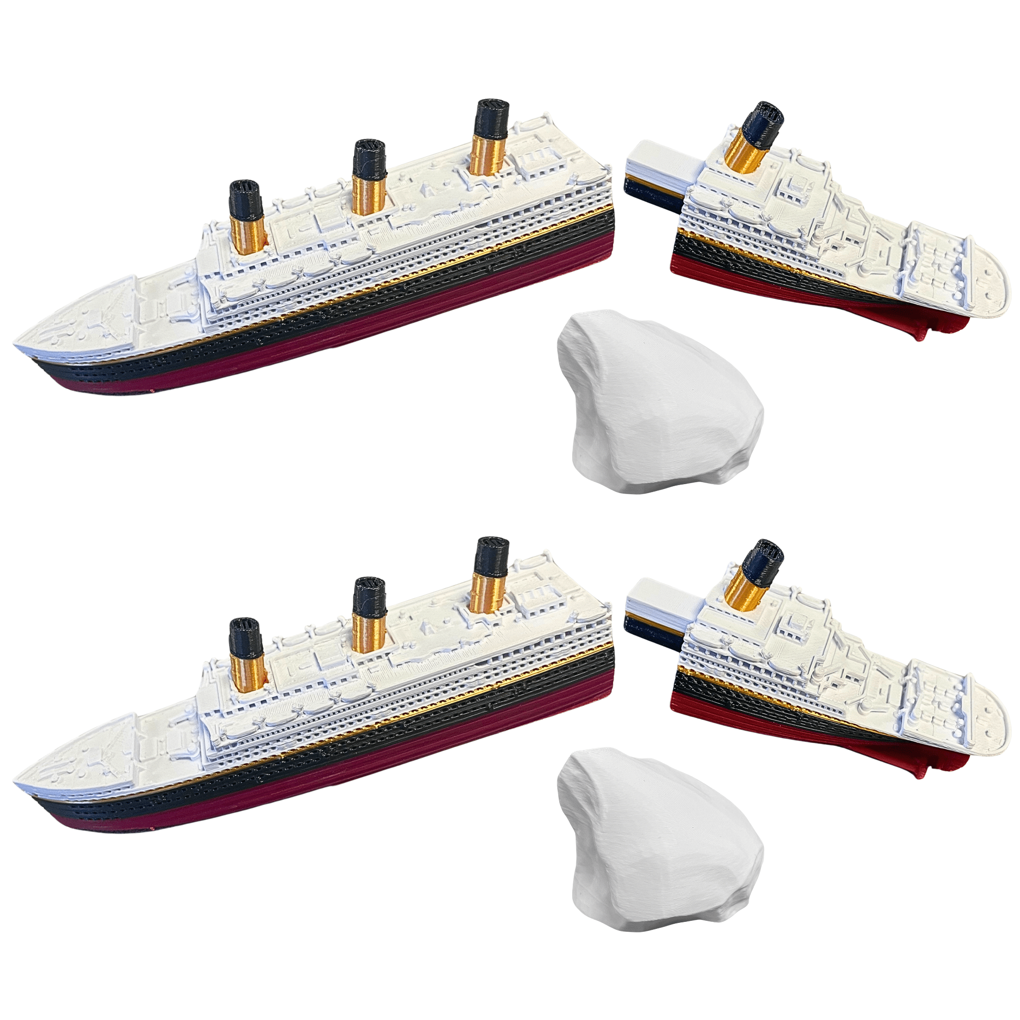 2-Pack Split In Half Titanic Bath Boat And Pool Toy – Break In Half RMS ...