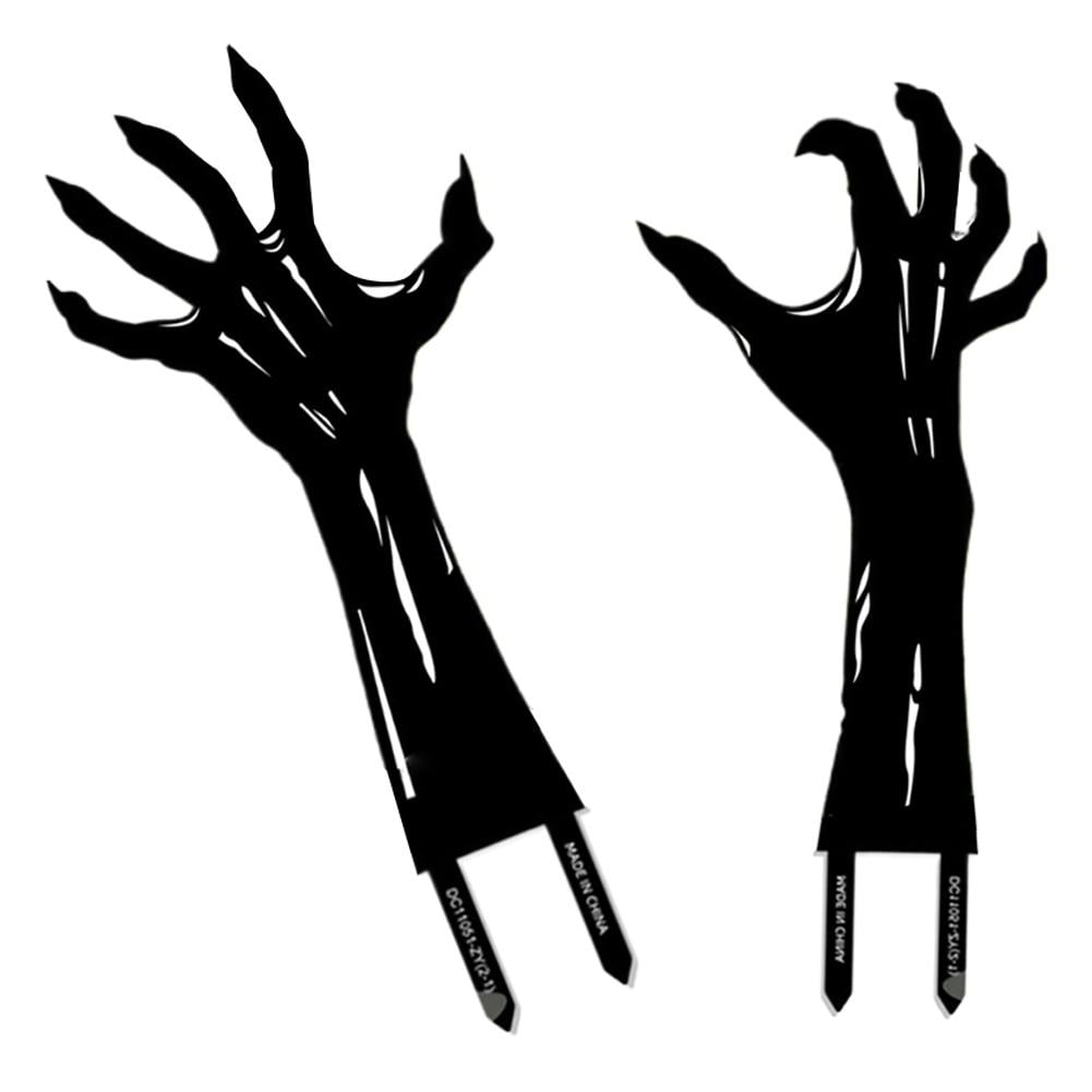 2 Pack Spooky Hand Lawn Stake Signs, 8" 2D Planar Decor with Ground ...