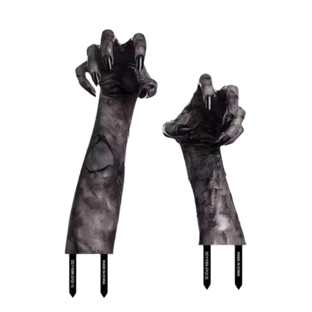 2 Pack Spooky Hand Lawn Stake Signs, 8" Creepy Yard Decor with Ground ...