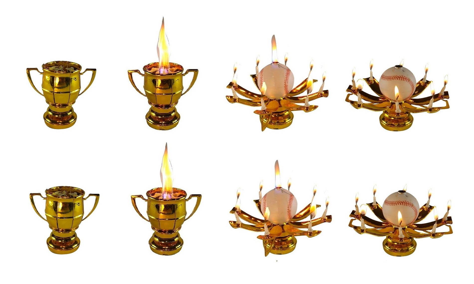 2 Pack Sport Ball Trophy Birthday Exciting Candle – (2 Baseball ...